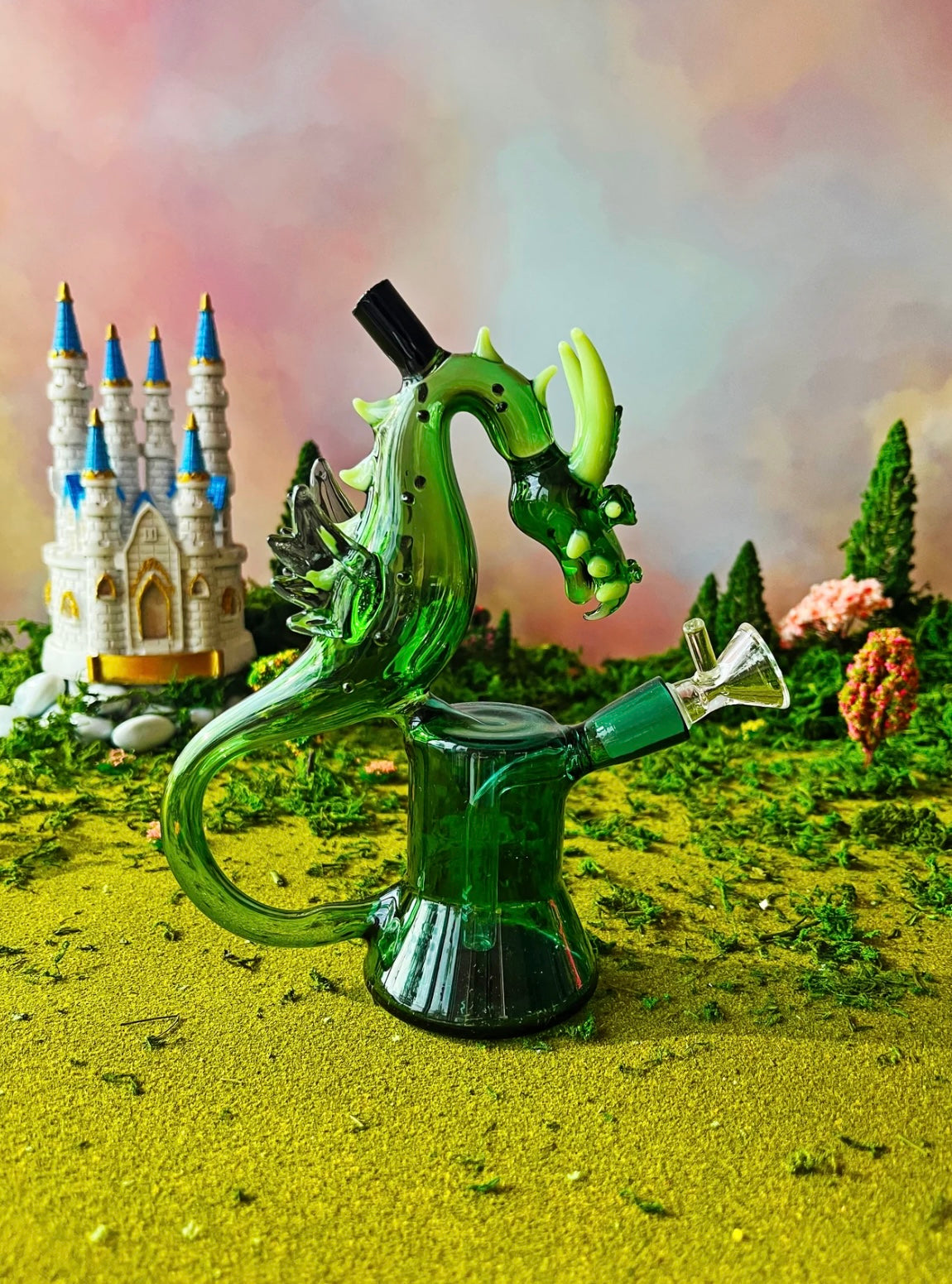 BURNING LOVE Puff The Magic Dragon Bong — Happy Buds Brooklyn