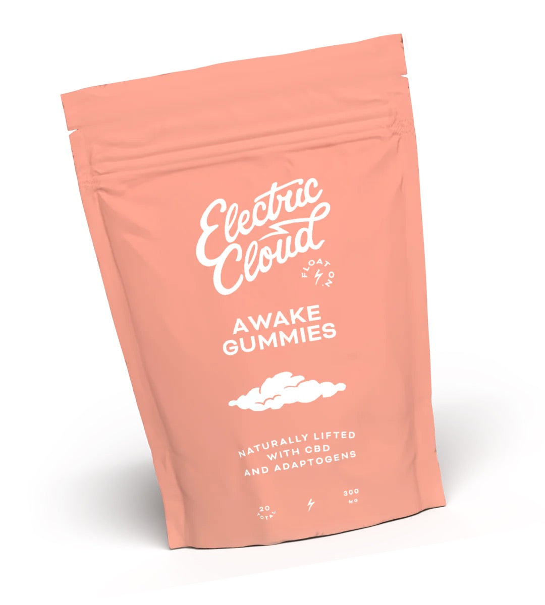 Electric Cloud Awake Gummies | Juicy Peach | 300mg CBD & Adaptogen Inf ...