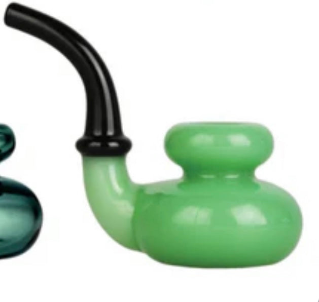 Pulsar Bi-Level Sherlock Handpipe - 4.5" | GREEN — Happy Buds Brooklyn