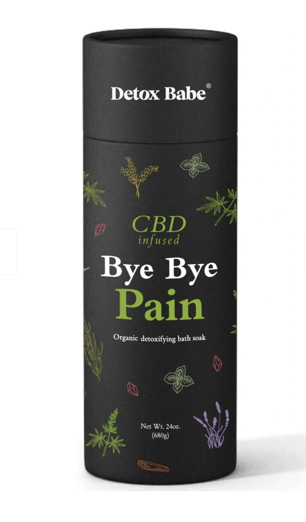 DETOX BABE Bye Bye Pain Organic Detox Bath Salt Soak (24 oz size) — Happy Buds Brooklyn