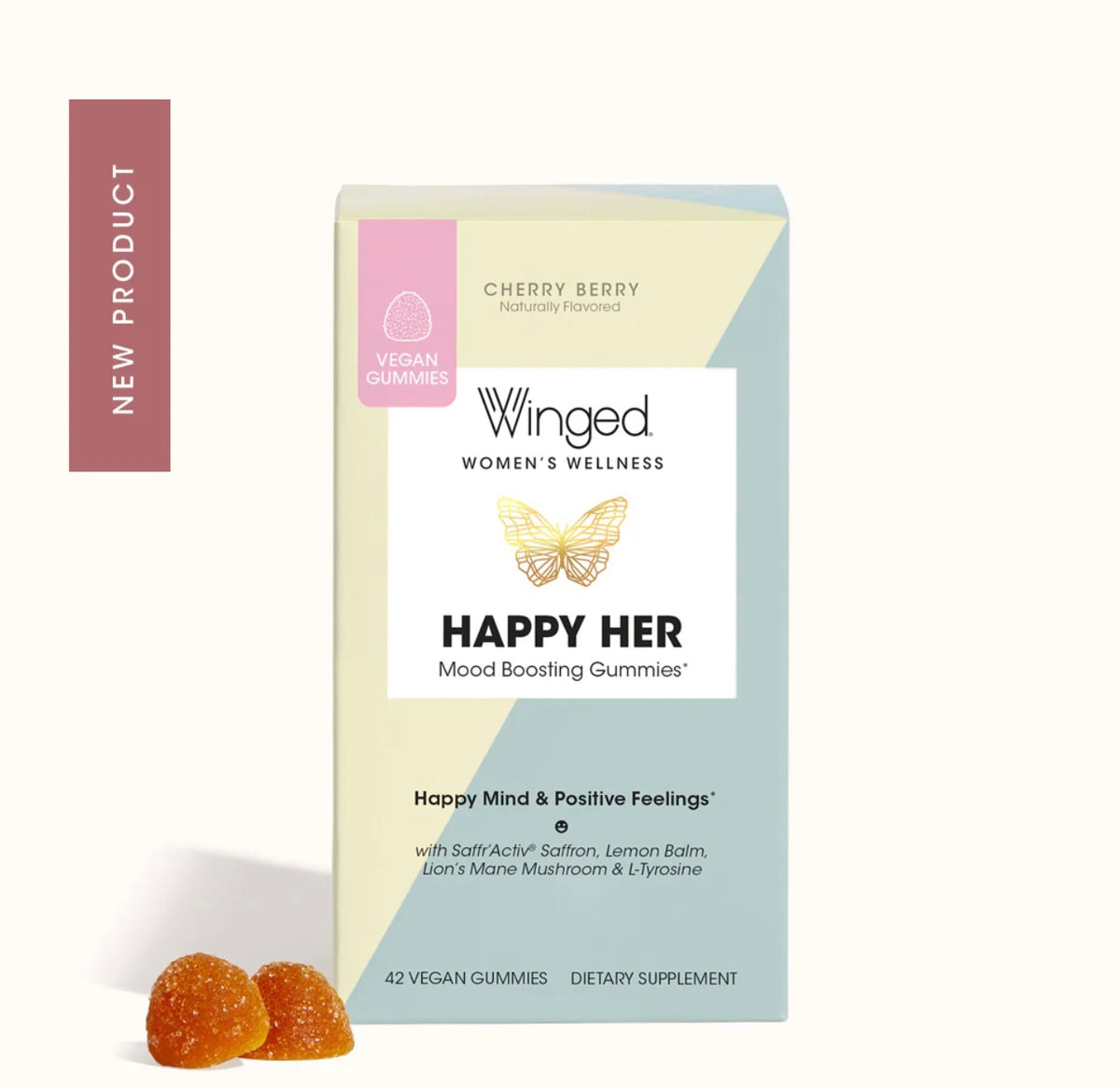 WINGED WOMEN'S WELLNESS Happy Her Mood Boosting Gummies — Happy Buds ...