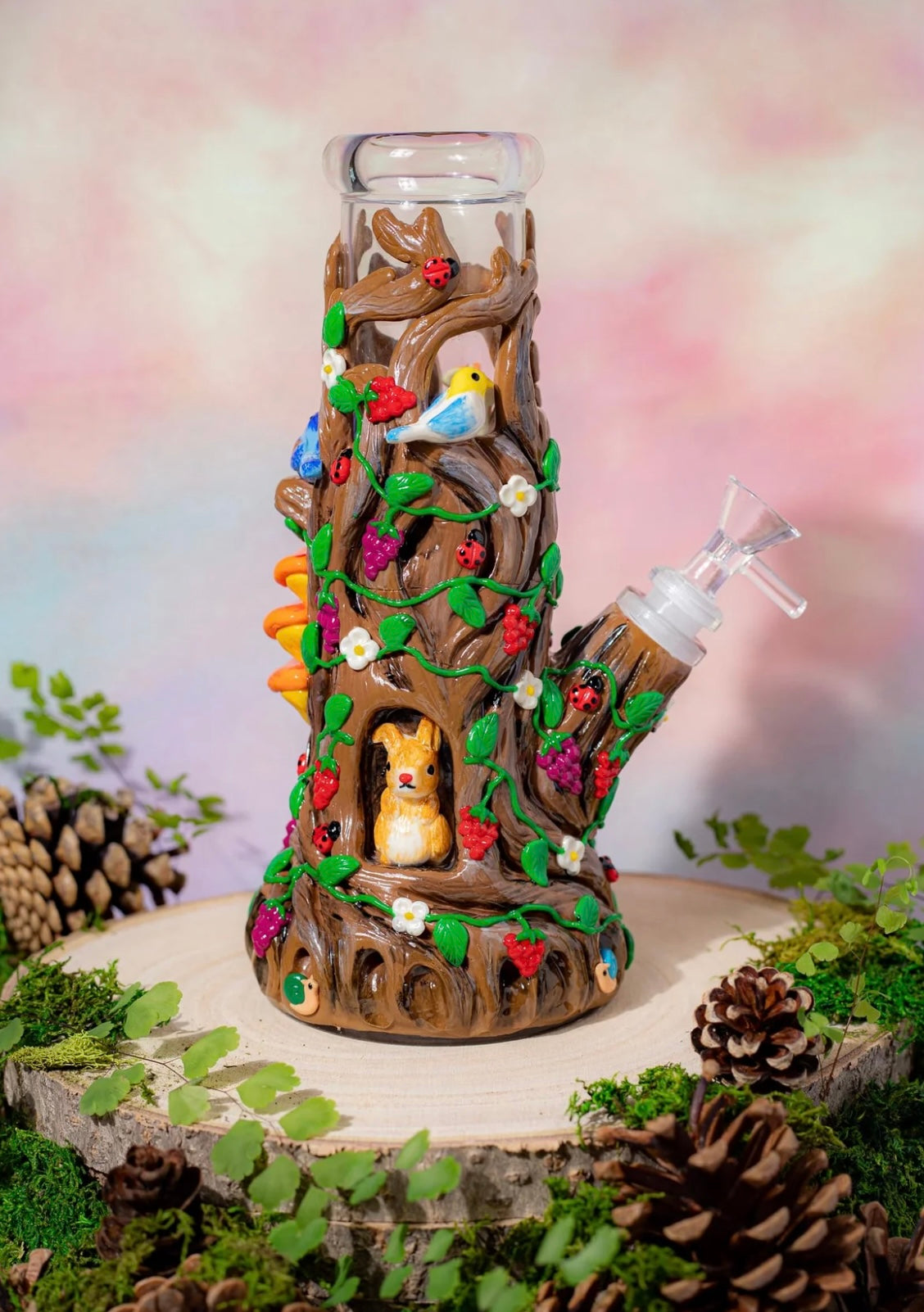 CANNA STYLE WOODLAND CREATURES BONG — Happy Buds Brooklyn