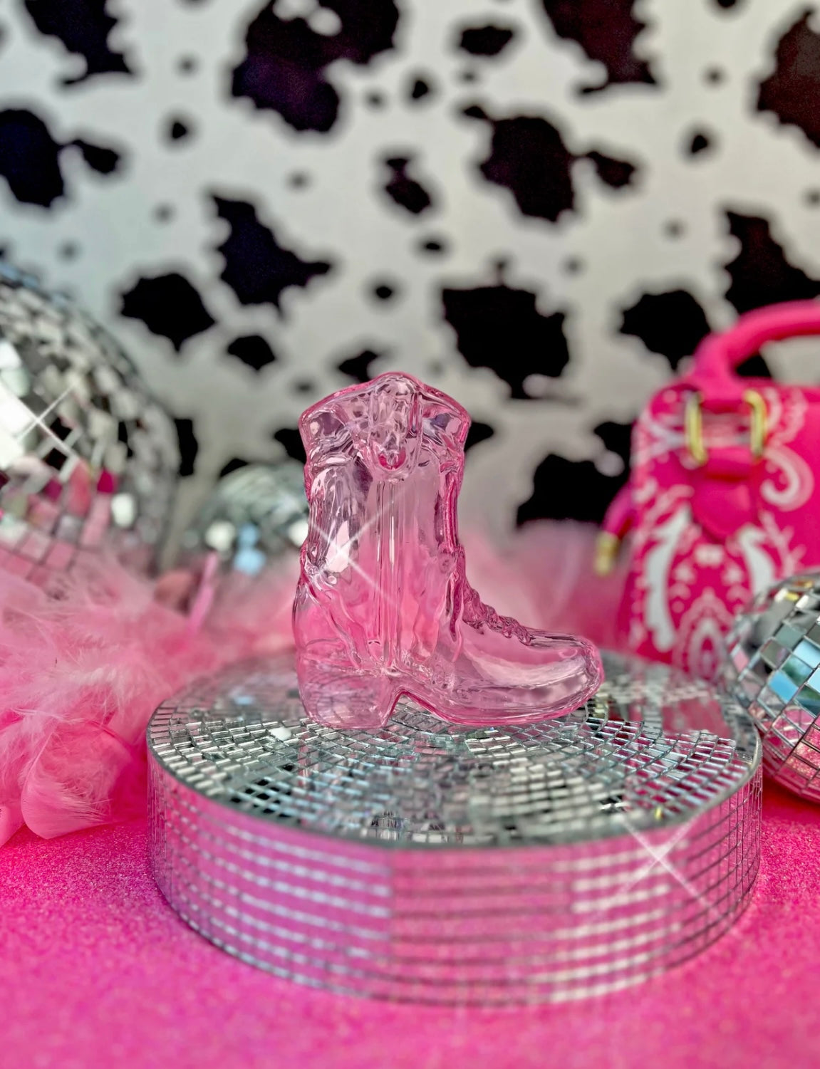 BURNING LOVE Cowgirl Boot Pipe - Pink — Happy Buds Brooklyn